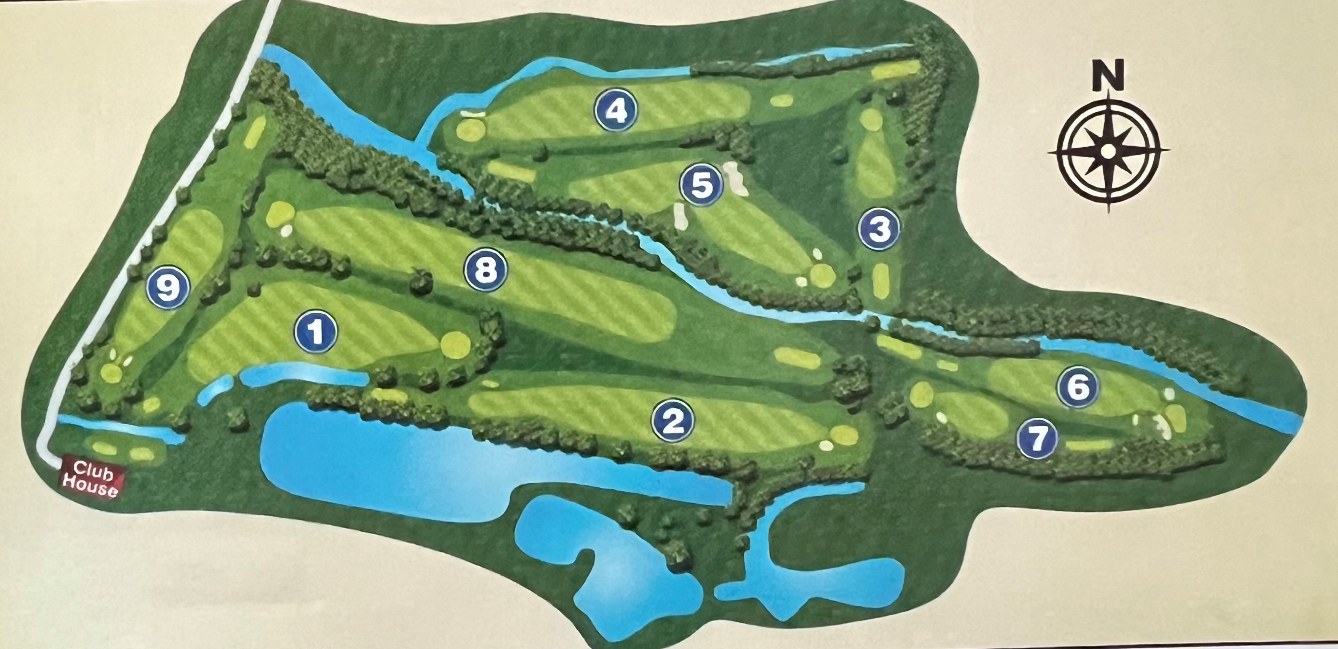 Scorecard + Course Map - Conocodell Golf Club